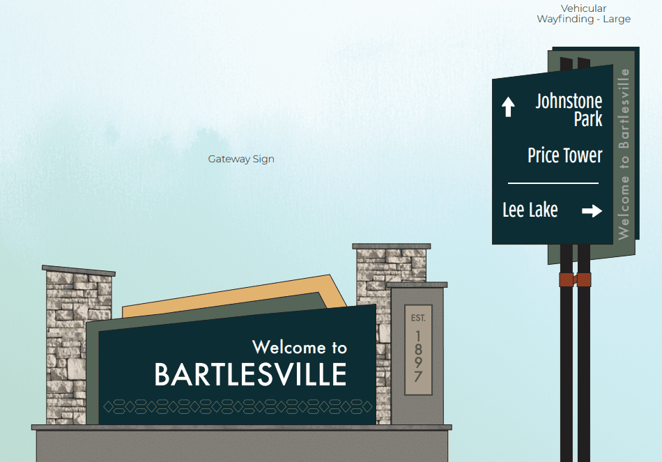 Gateway, wayfinding sign project advances | City of Bartlesville