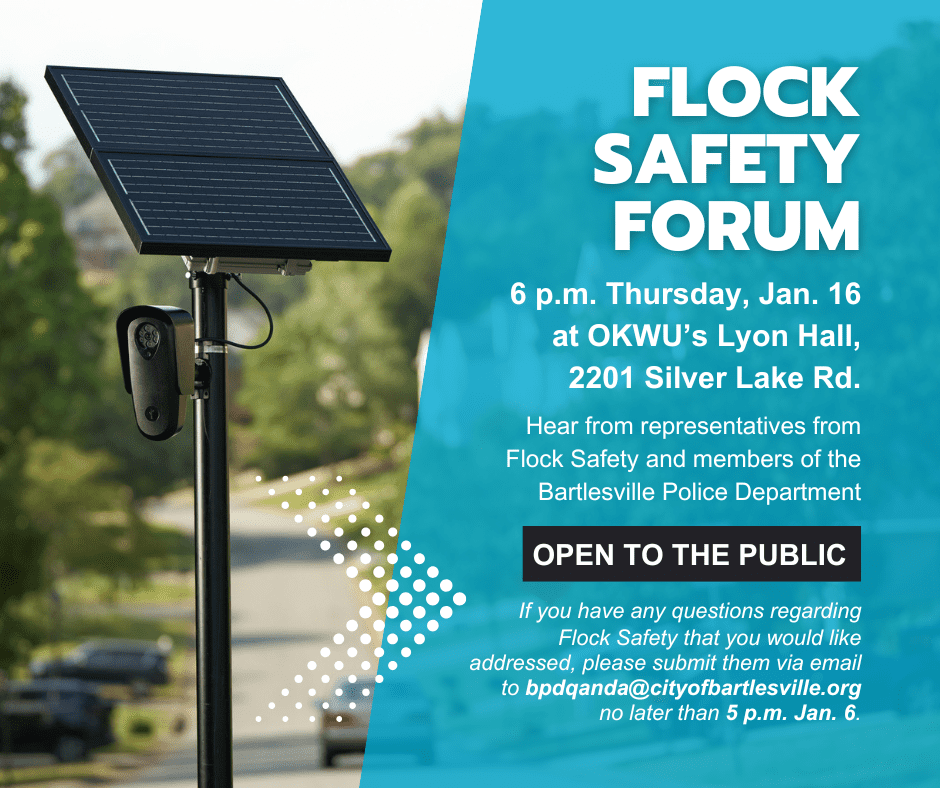 Police Department to host Flock Safety Forum | City of Bartlesville